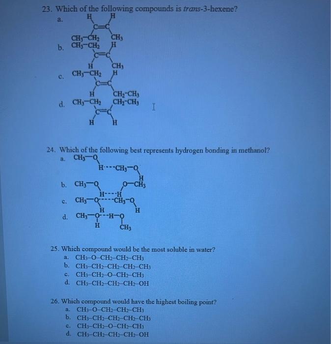 Solved 6. All of the members of the alkane series of | Chegg.com
