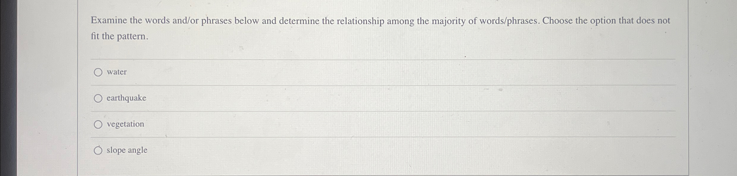 Solved Examine the words and/or phrases below and determine | Chegg.com