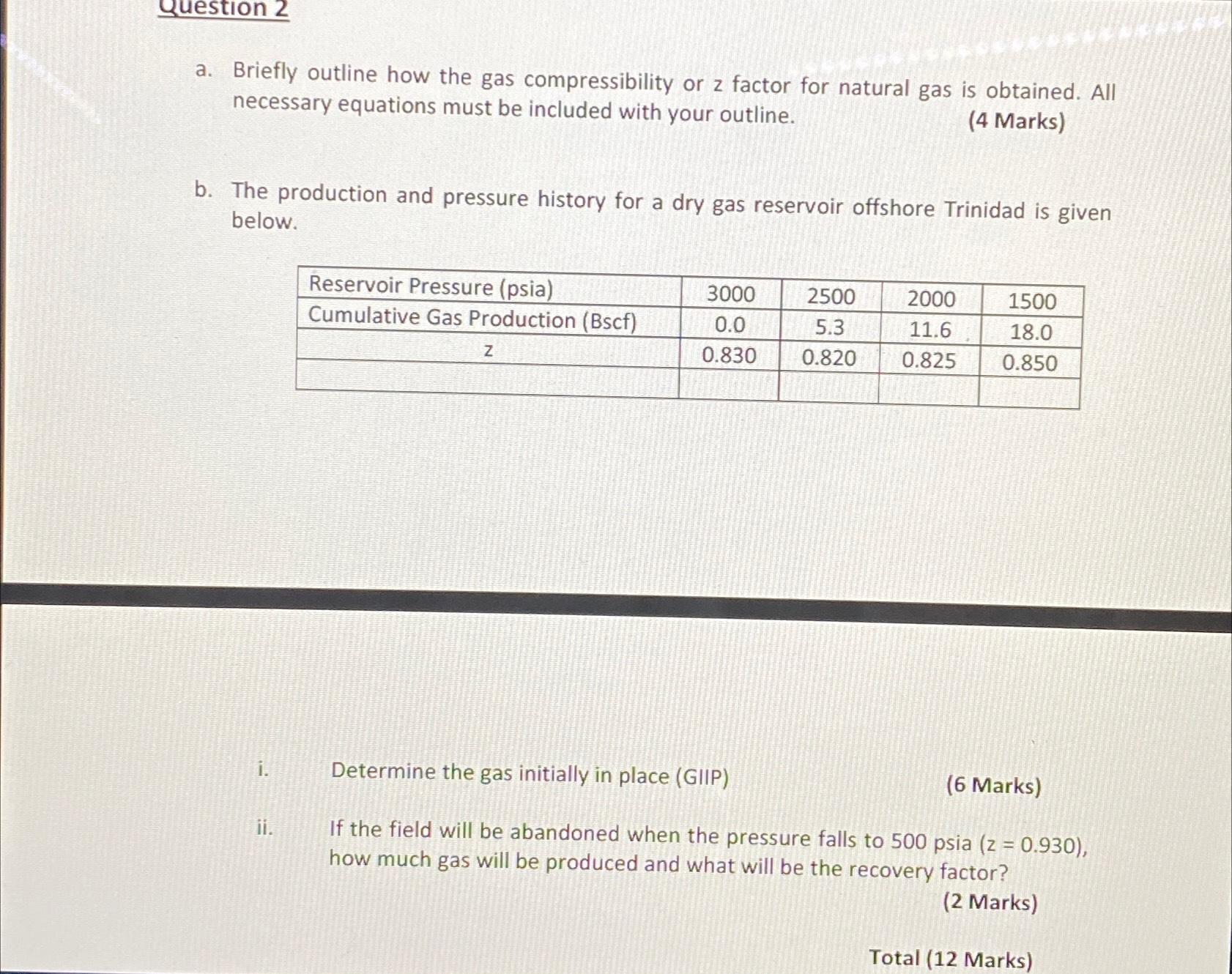 Solved a. ﻿Briefly outline how the gas compressibility or z | Chegg.com