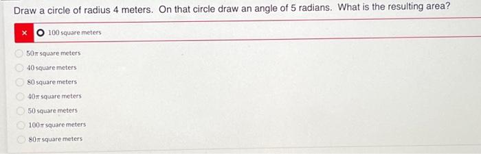 Solved Draw a circle of radius 4 meters. On that circle draw | Chegg.com