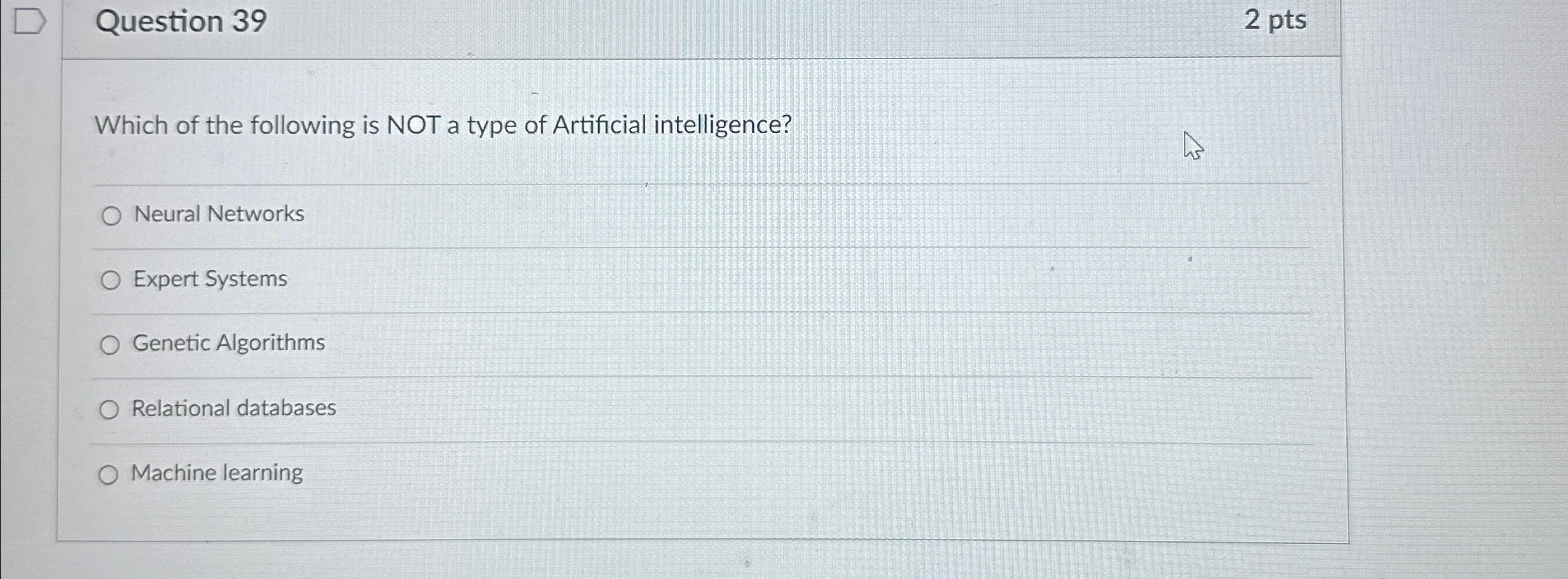 Solved Question 392 ﻿ptsWhich of the following is NOT a type | Chegg.com
