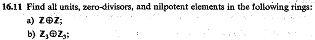 Solved Find all units, zero-divisors, and nilpotent elements | Chegg.com