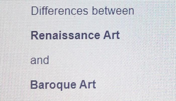 Compare Renaissance And Baroque