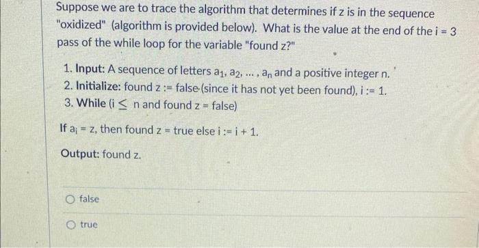 Solved Suppose we are to trace the algorithm that determines | Chegg.com