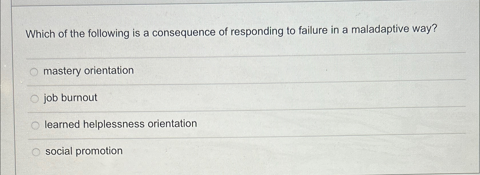 Solved Which of the following is a consequence of responding | Chegg.com