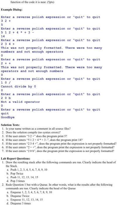 Solved Objective: Write a class called Reverse Polish | Chegg.com