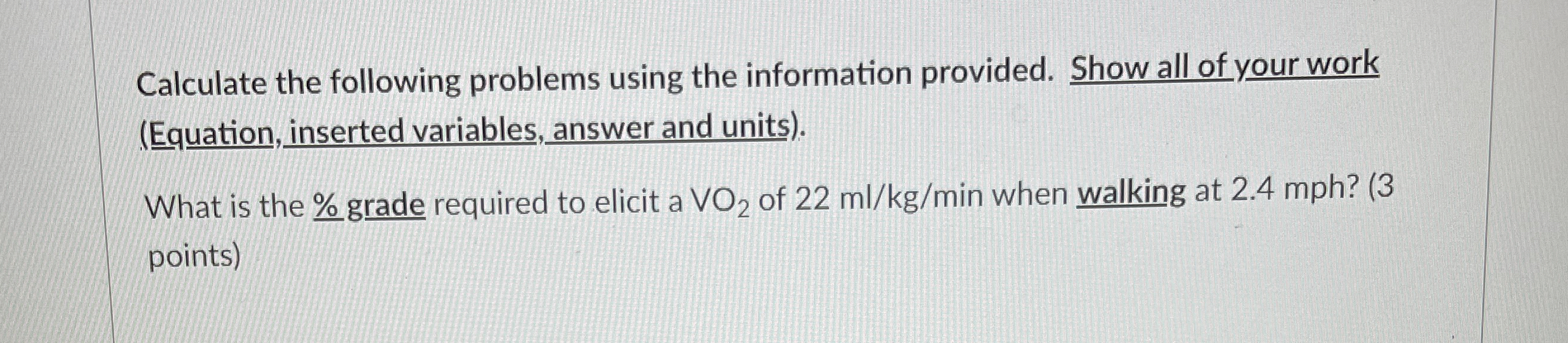 Solved Calculate the following problems using the | Chegg.com