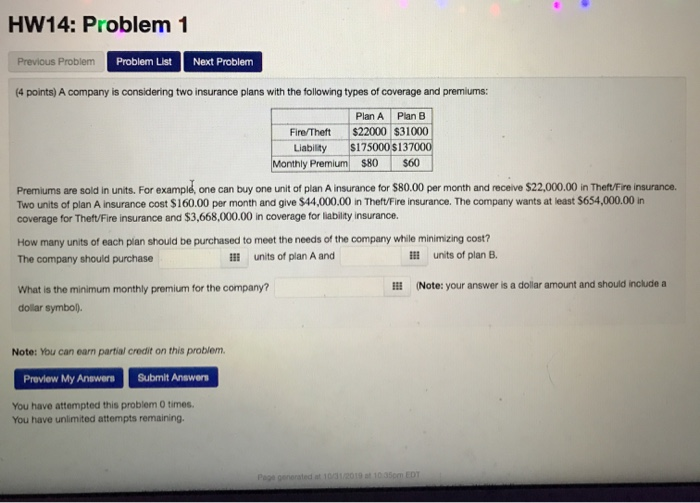 Solved HW14: Problem 1 Previous Problem Problem List Next | Chegg.com