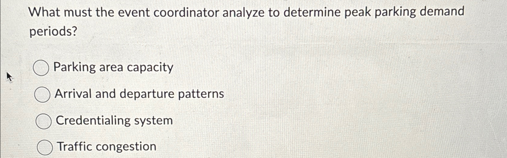 Solved What must the event coordinator analyze to determine | Chegg.com