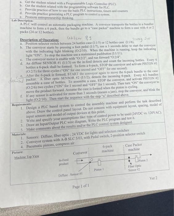 Solved a. Get the student related with a Programmable Logic | Chegg.com