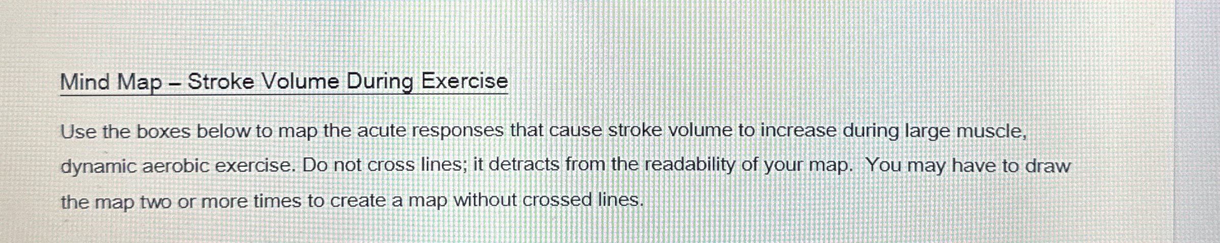 Solved Mind Map - ﻿Stroke Volume During ExerciseUse the | Chegg.com