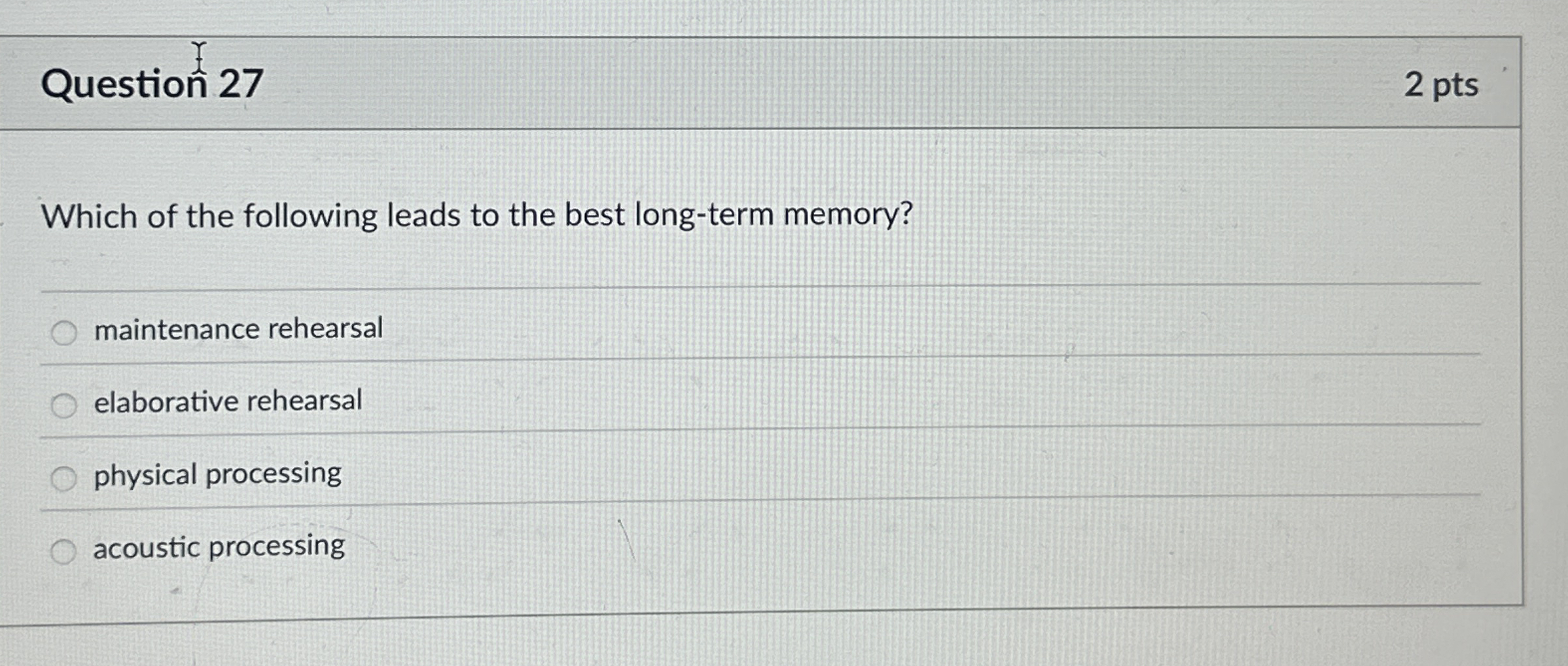 Solved Question 272 ﻿ptsWhich of the following leads to the | Chegg.com