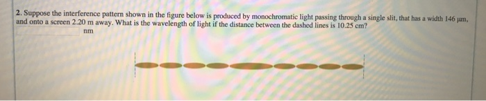 Solved 2. Suppose the interference pattern shown in the | Chegg.com