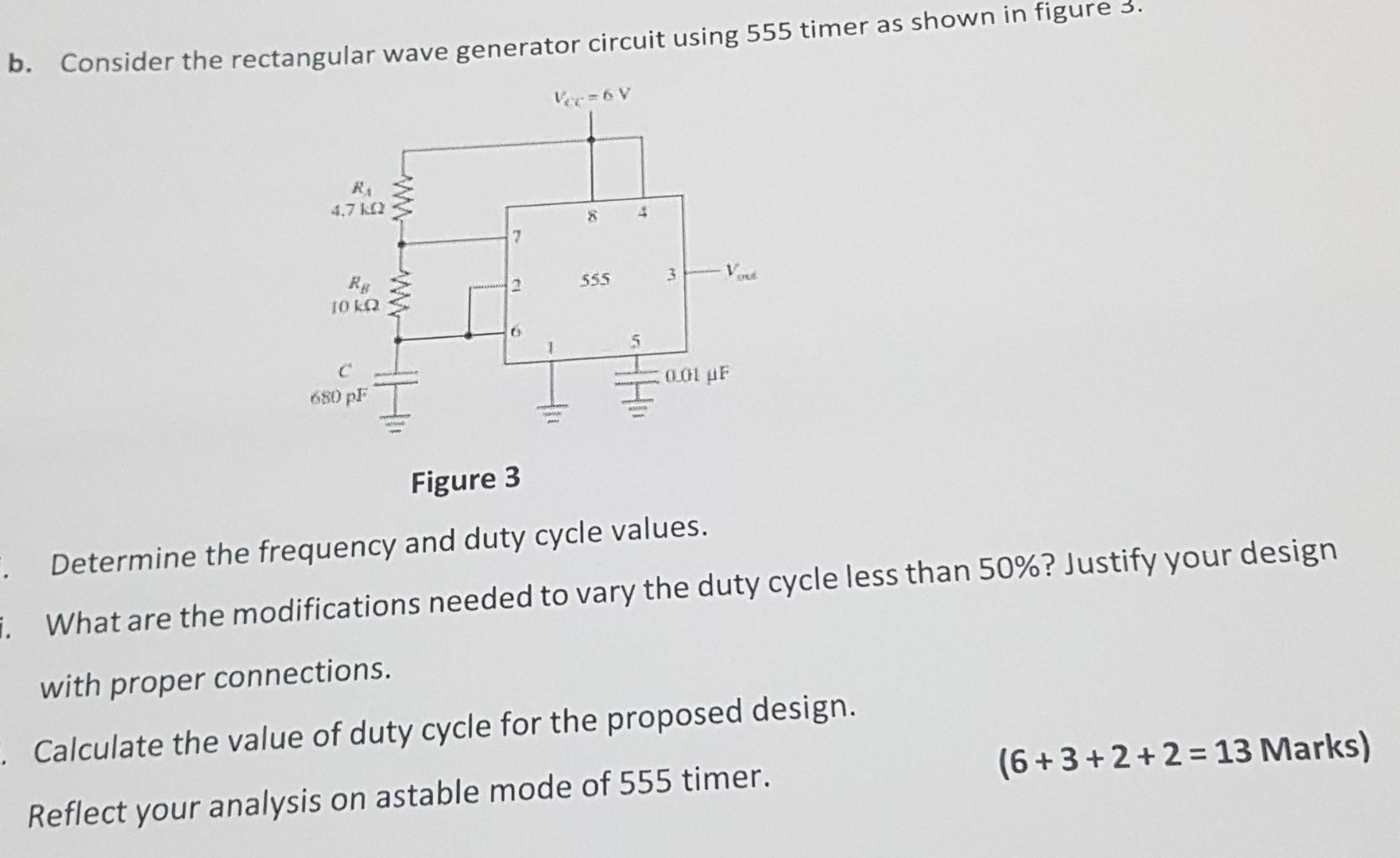 Solved b. Consider the rectangular wave generator circuit | Chegg.com