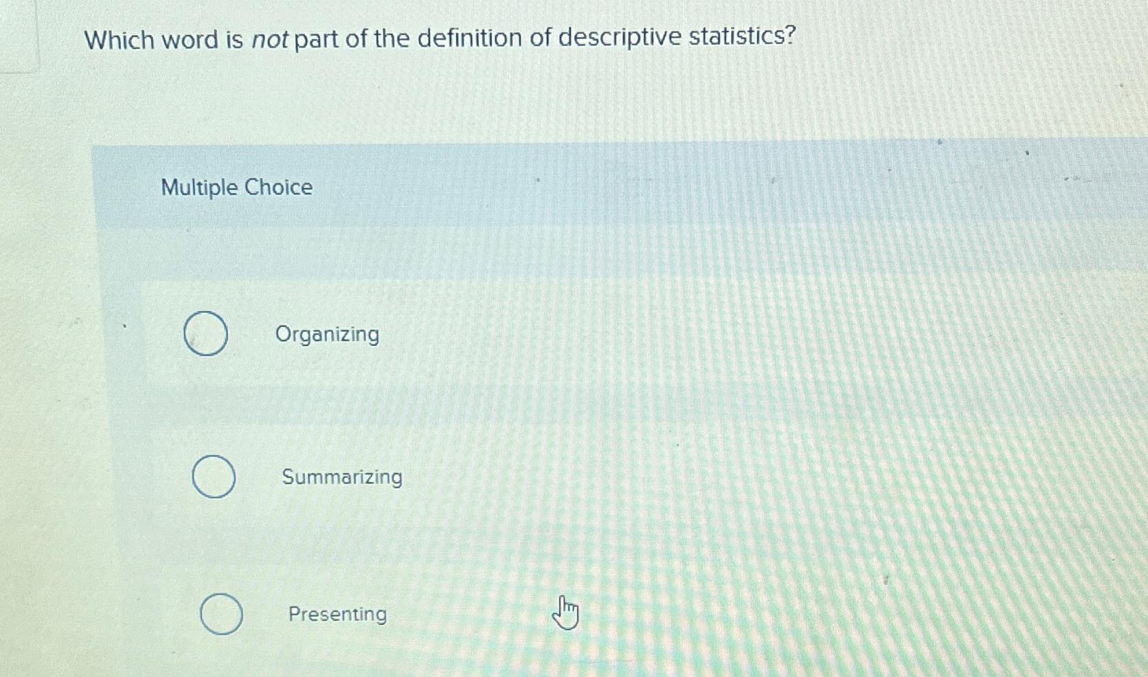 Solved Which word is not part of the definition of | Chegg.com