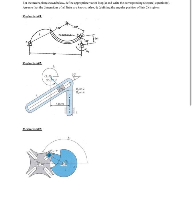 For the mechanism shown below, define appropriate | Chegg.com
