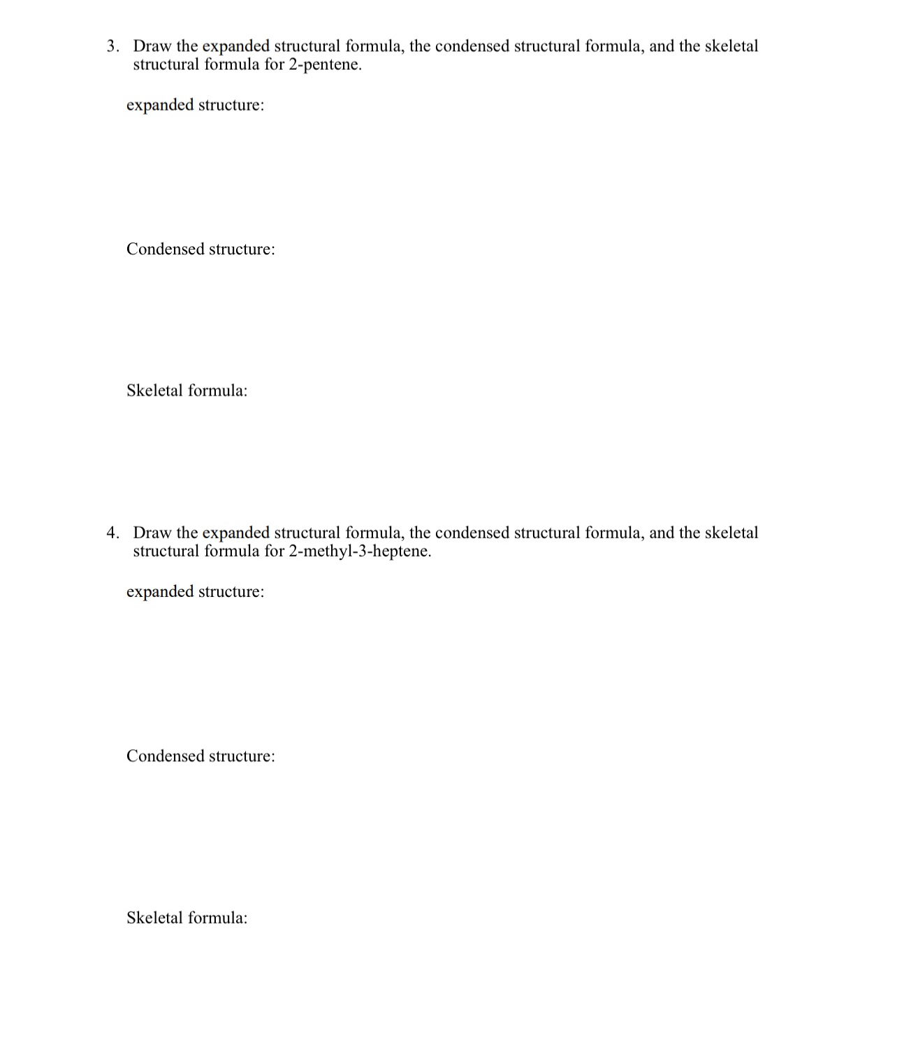 [Solved]: Draw the expanded structural formula, the conden
