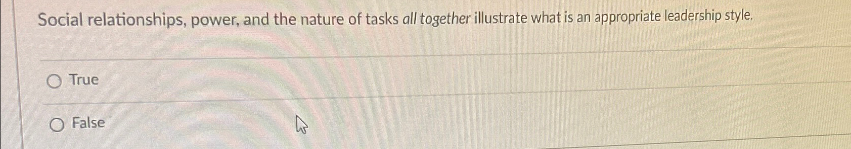 Solved Social relationships, power, and the nature of tasks | Chegg.com
