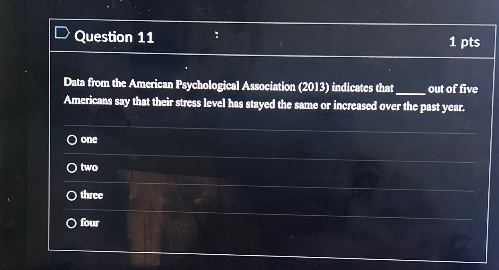 Solved Question 111 ﻿ptsData from the American Psychological | Chegg.com