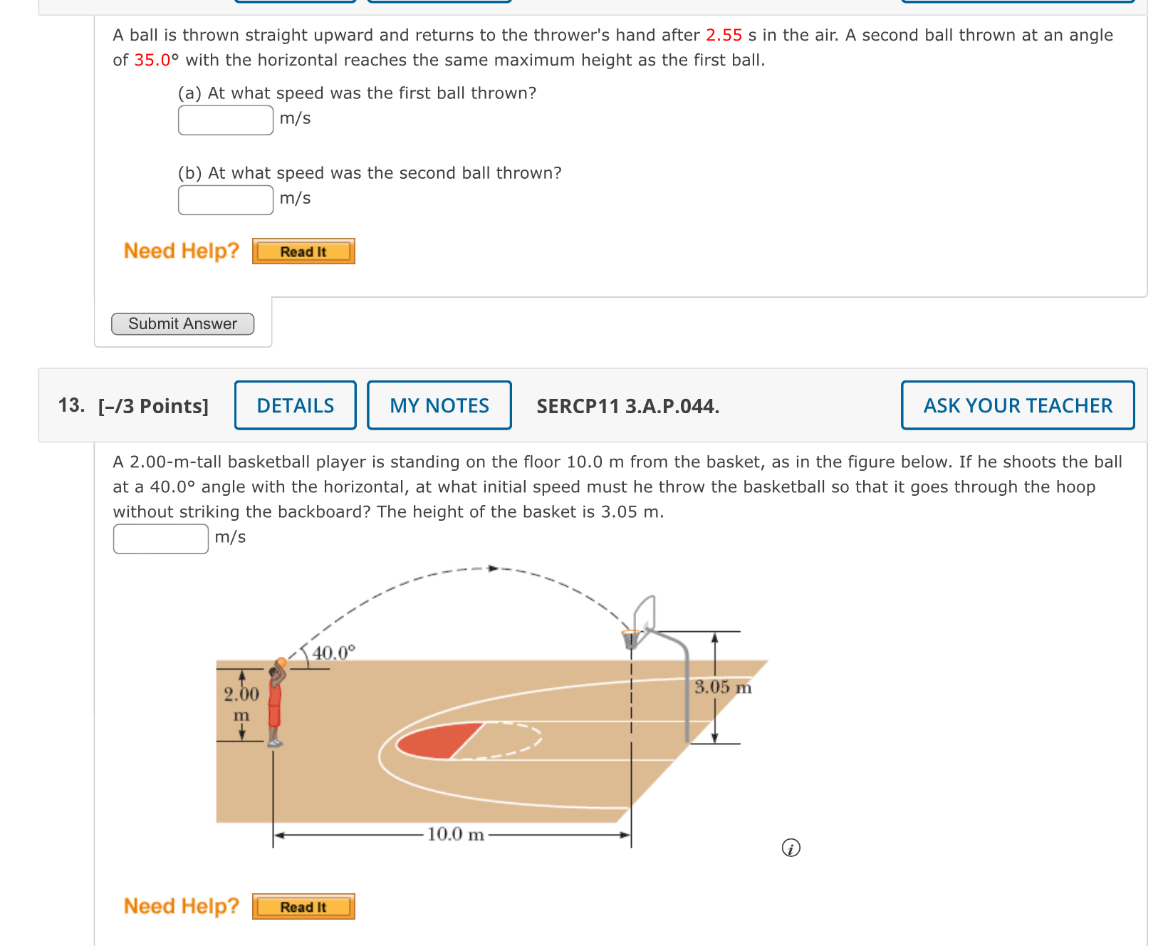Solved 12. ﻿A ball is thrown straight upward and returns to | Chegg.com