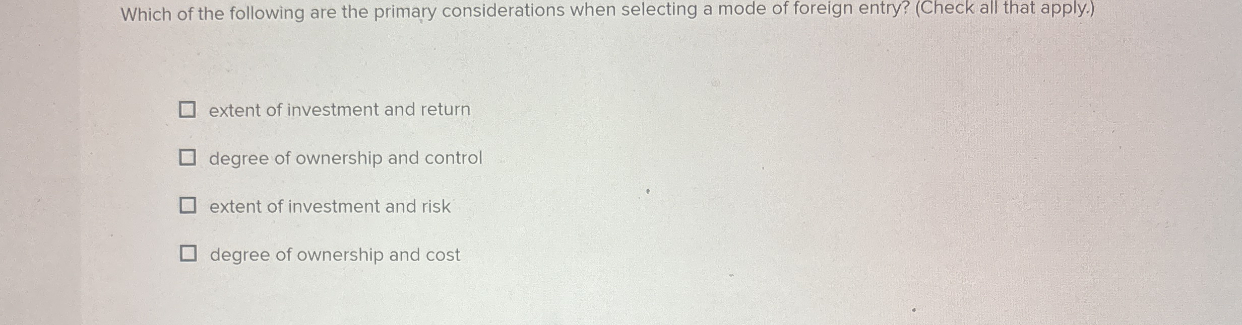 Solved Which of the following are the primary considerations | Chegg.com