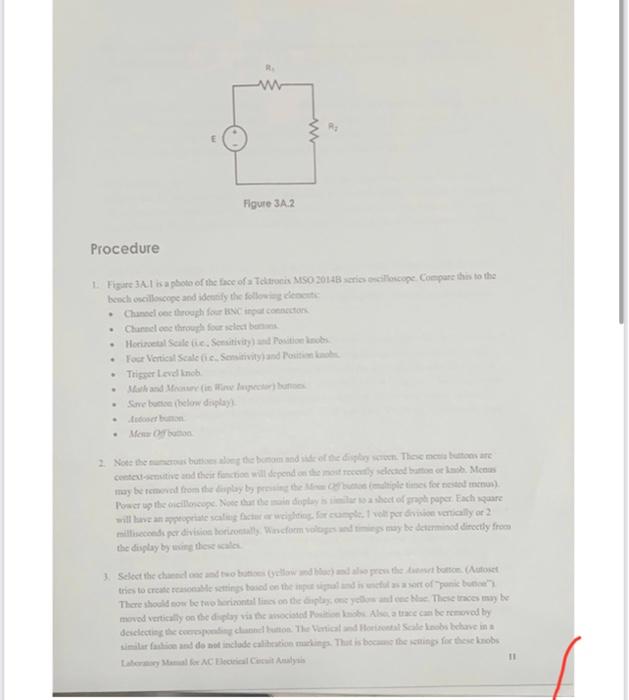 The Oscilloscope (Tektronix MSO 2014 B series) | Chegg.com
