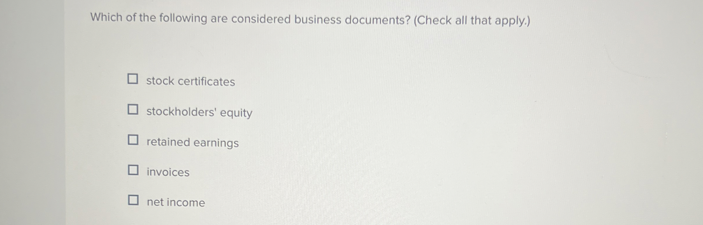 Solved Which of the following are considered business | Chegg.com
