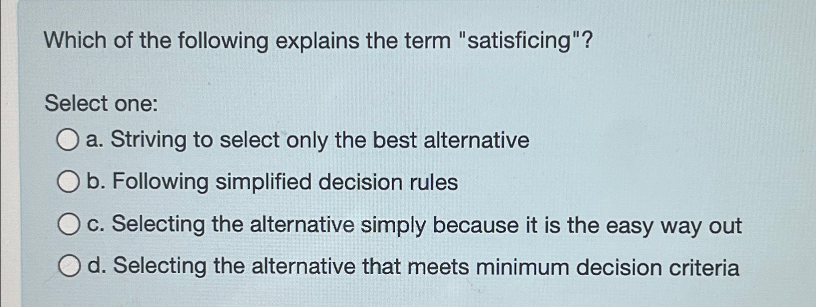 Solved Which of the following explains the term | Chegg.com