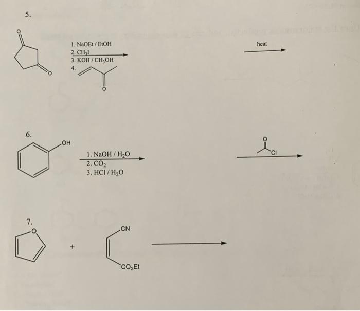 Solved 1. NaOEt/EtOH 3. KOH/CH3OH 2. CH2I 4. | Chegg.com