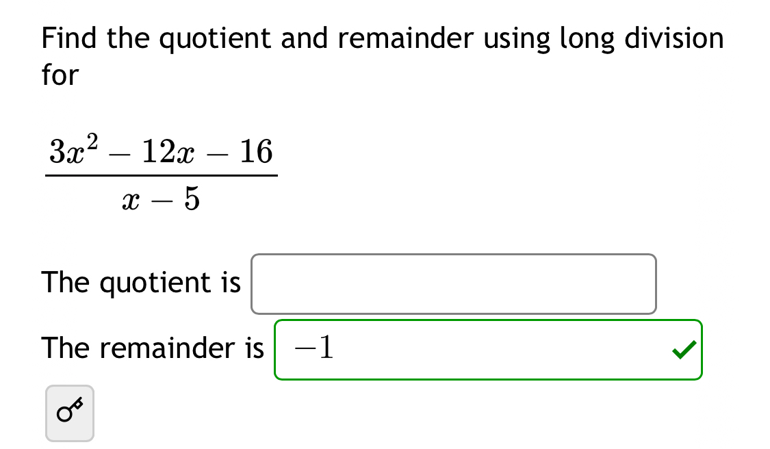 Solved Find the quotient and remainder using long division | Chegg.com