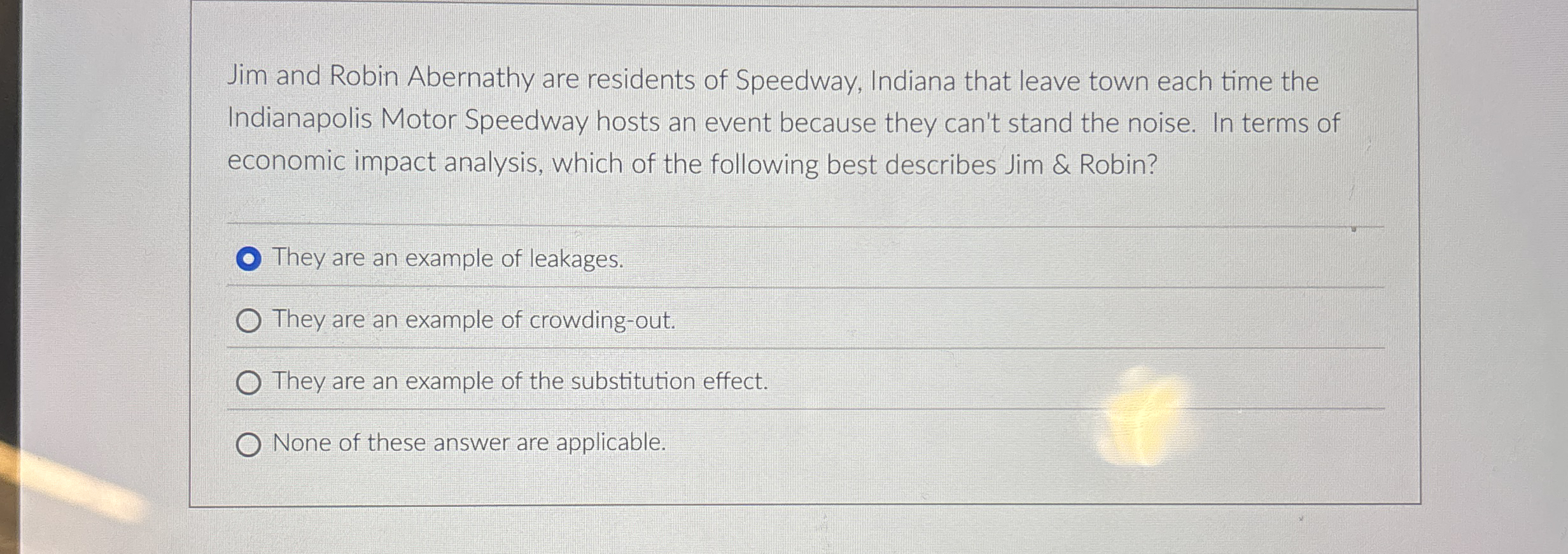 Solved Jim and Robin Abernathy are residents of Speedway, | Chegg.com
