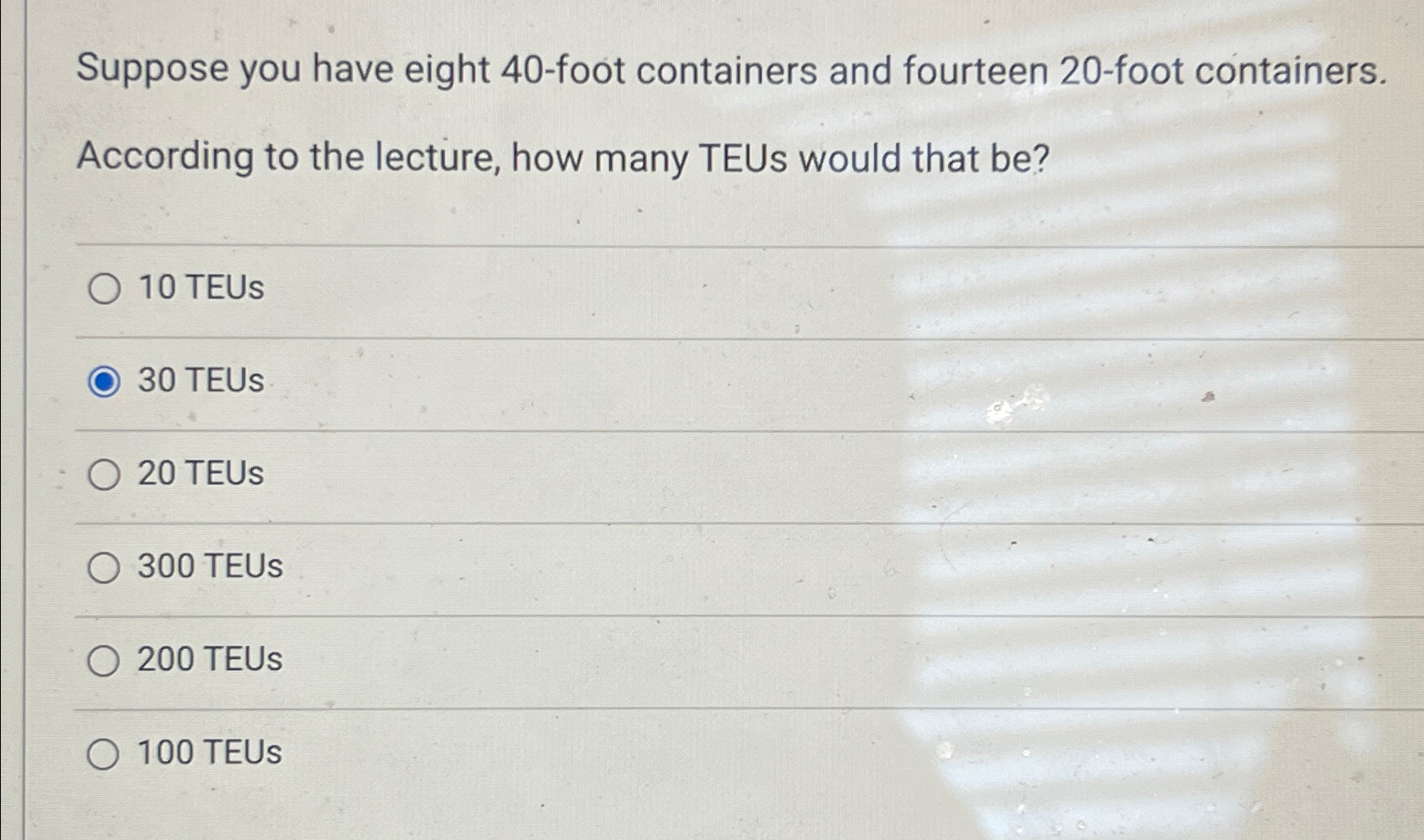 Solved Suppose you have eight 40 -foot containers and | Chegg.com
