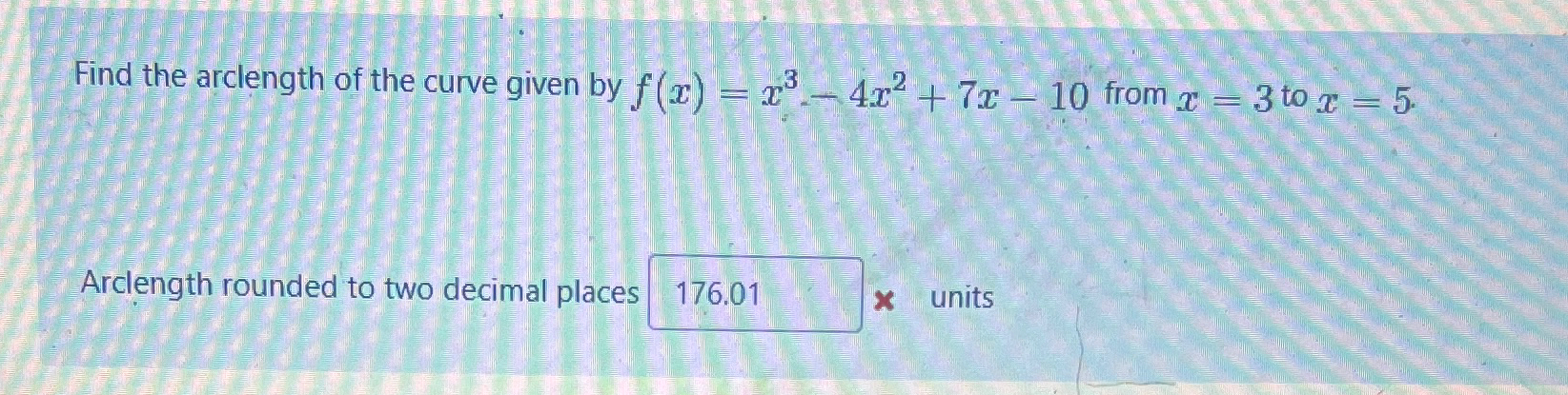 Solved Find the arclength of the curve given by | Chegg.com