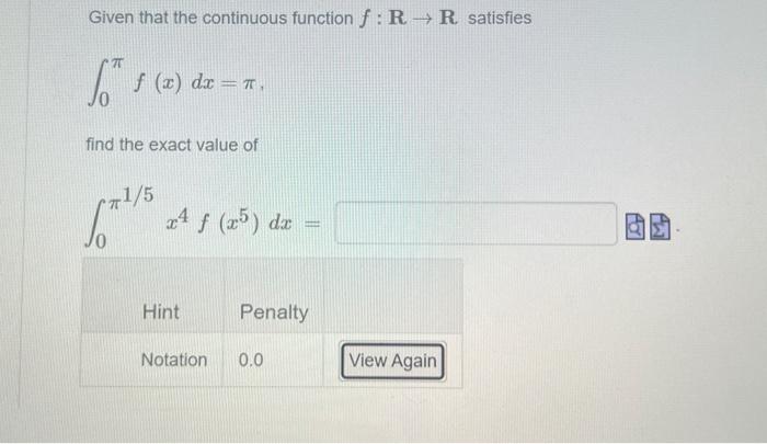 Solved Given that the continuous function f:R→R. satisfies | Chegg.com