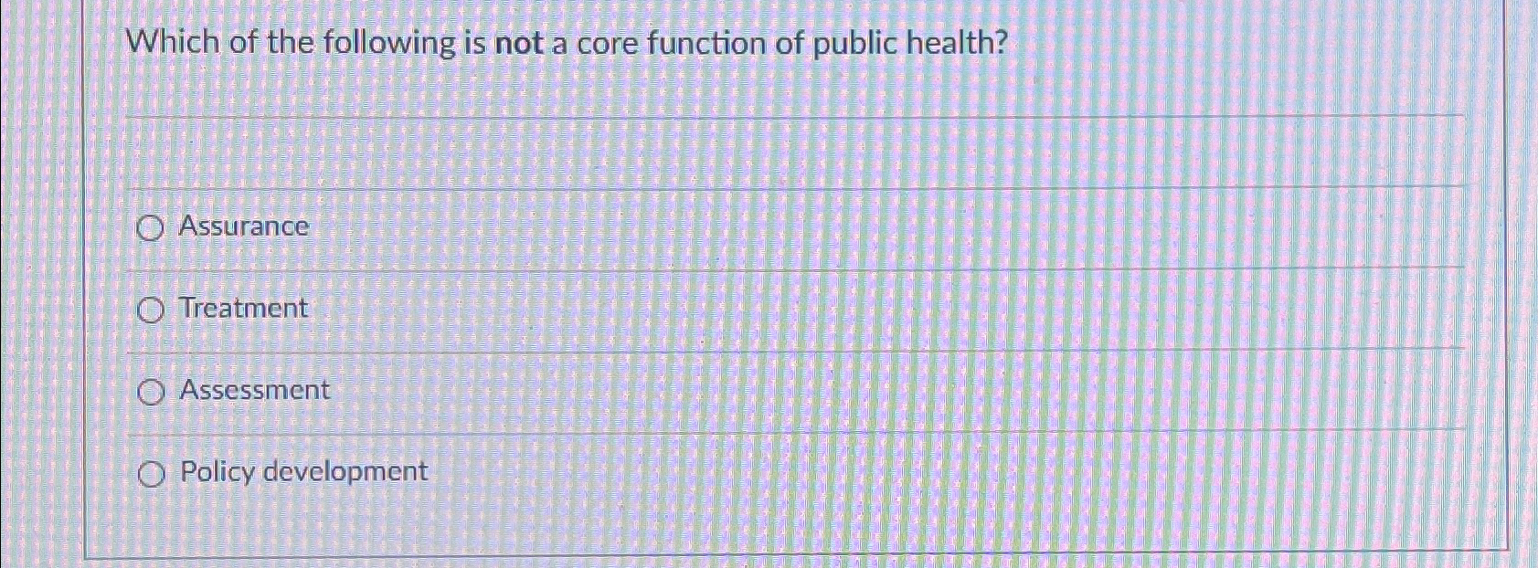 Solved Which of the following is not a core function of | Chegg.com