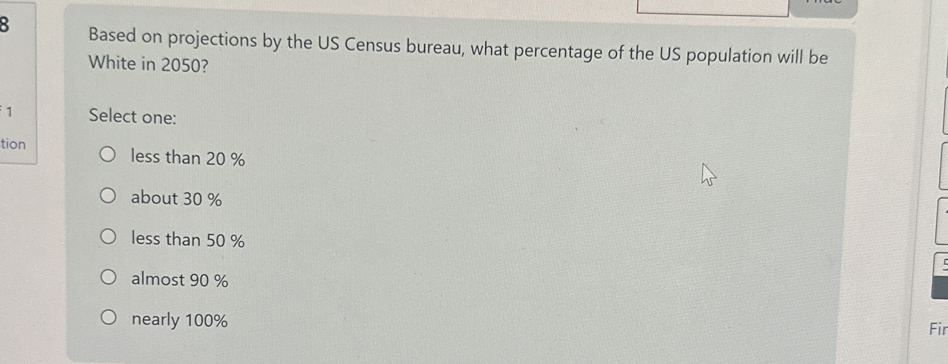 Solved 8Based on projections by the US Census bureau, what | Chegg.com