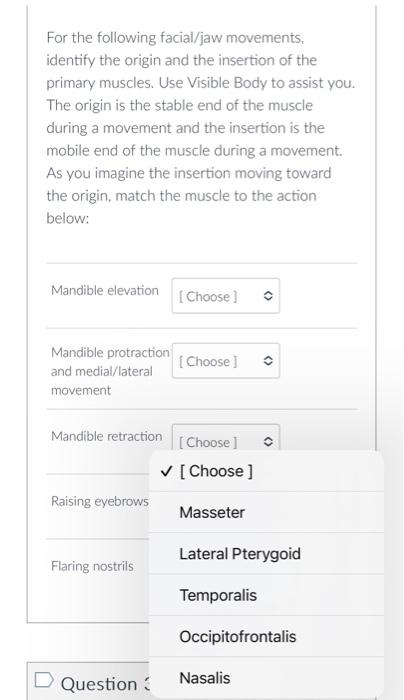 Solved 1. In Visible Body click on "Muscle Actions" 2. Click | Chegg.com