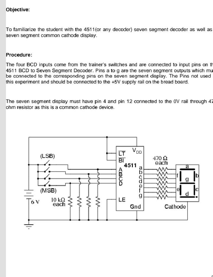 Solved Objective: To familiarize the student with the 4511 | Chegg.com