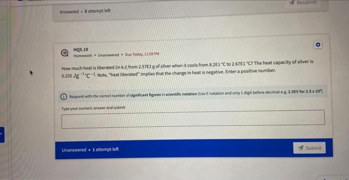 Solved Hq5 19 Homework Unanswered Due Today 1159 Pm How