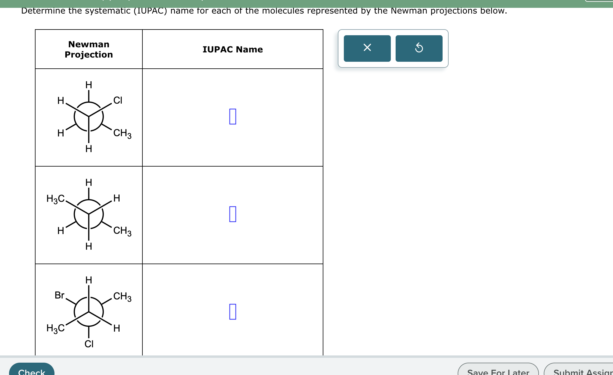 Solved Determine the systematic (IUPAC) ﻿name for each of | Chegg.com