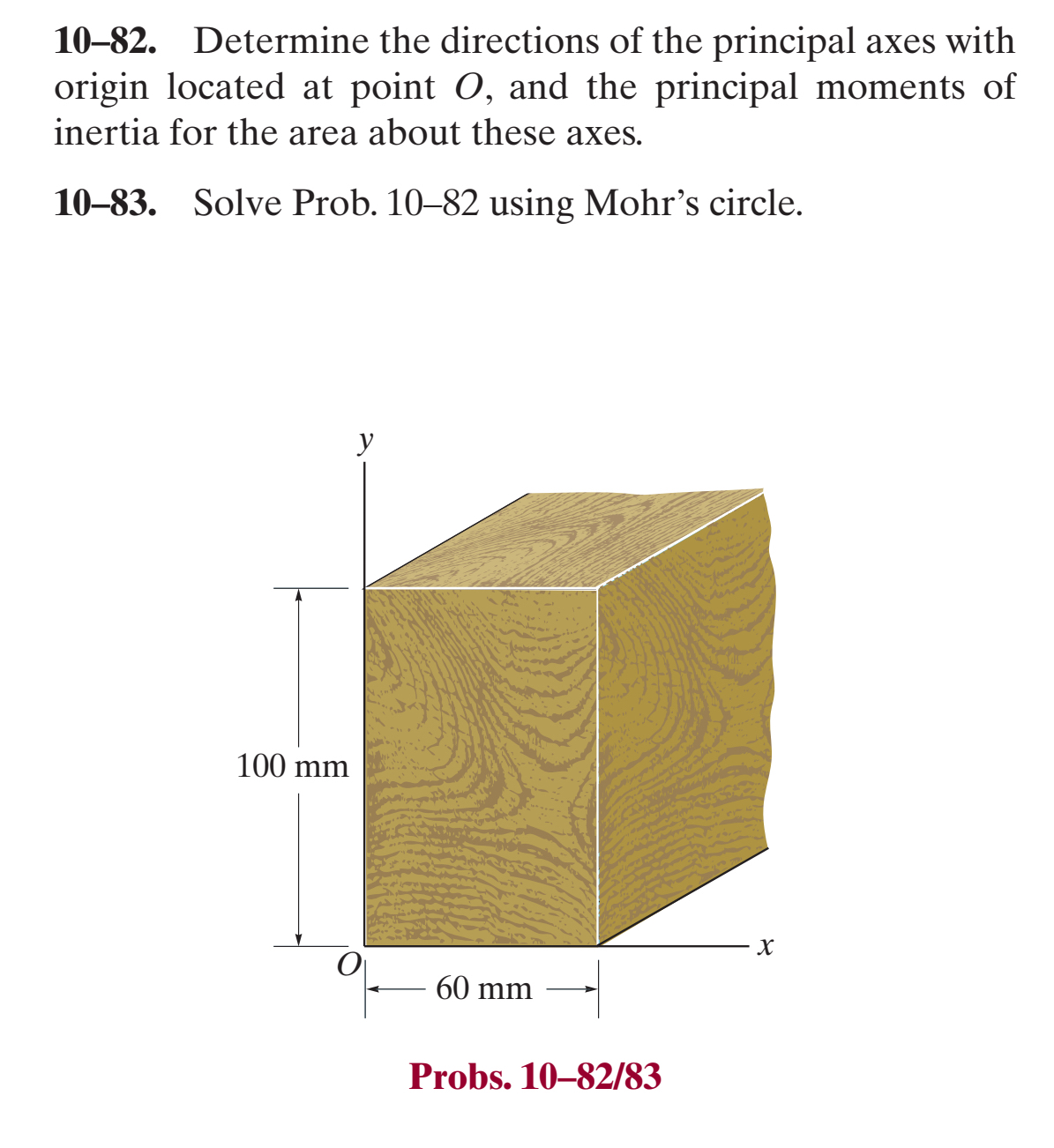 Solved 10-82. ﻿Determine the directions of the principal | Chegg.com