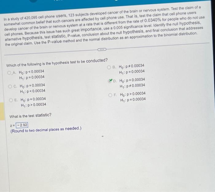 Solved PLEAEE ALSO FIND THE p-value and if it rejects or | Chegg.com