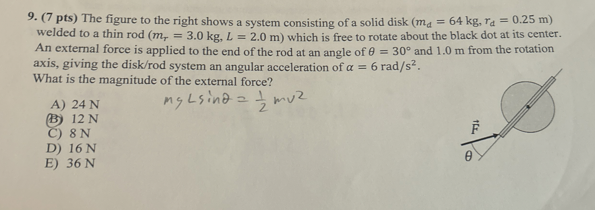 Solved (7 ﻿pts) ﻿The figure to the right shows a system | Chegg.com