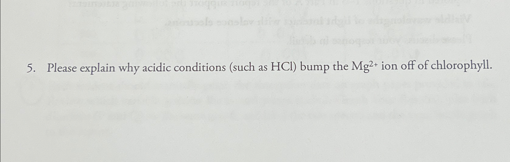Solved Please explain why acidic conditions (such as HCl ) | Chegg.com