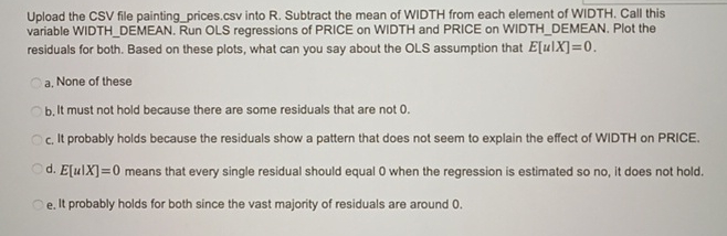 Upload the CSV file painting_prices.csv into R. | Chegg.com
