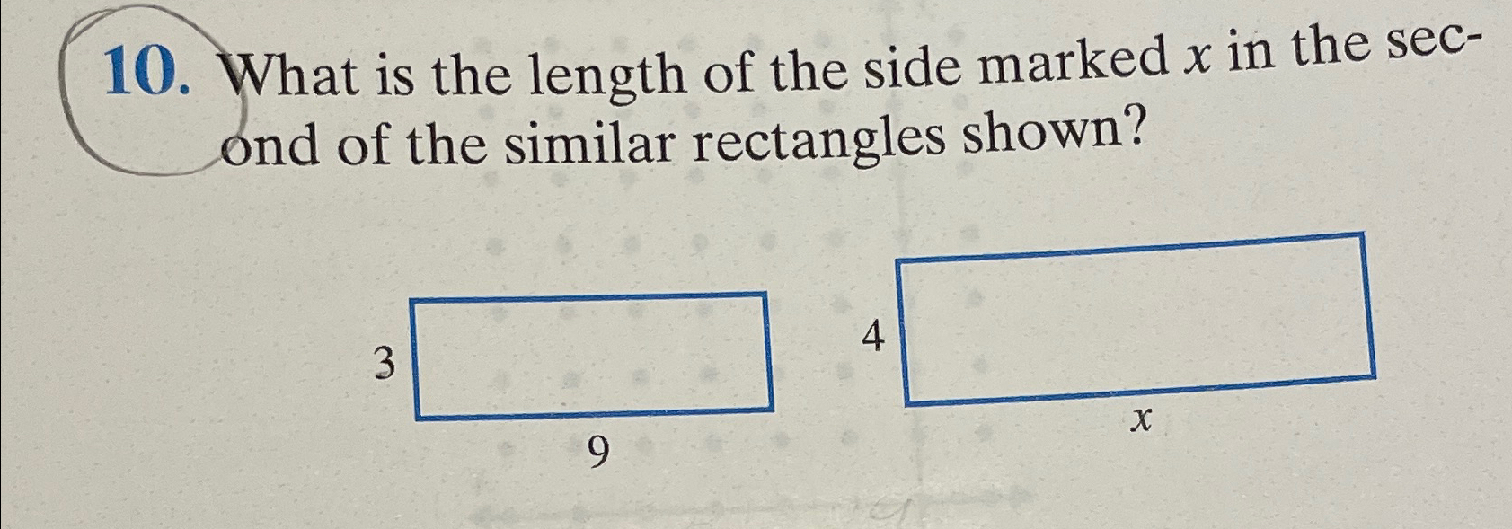 Solved What is the length of the side marked x ﻿in the | Chegg.com