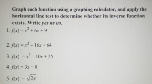 Solved Graph each function using a graphing calculator, and | Chegg.com