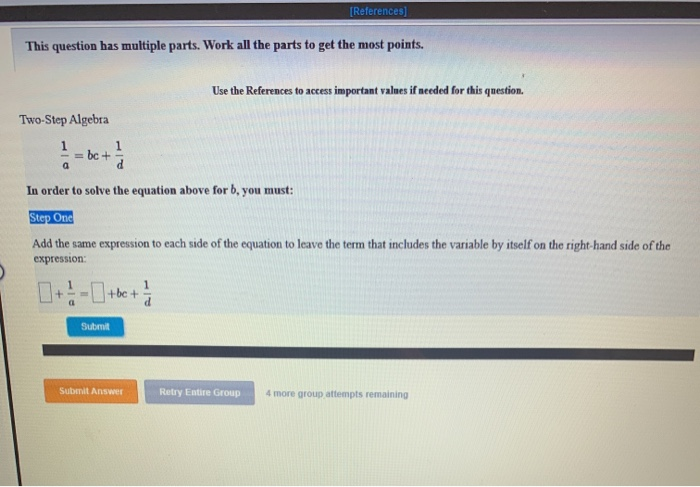 Solved [References] This question has multiple parts. Work | Chegg.com