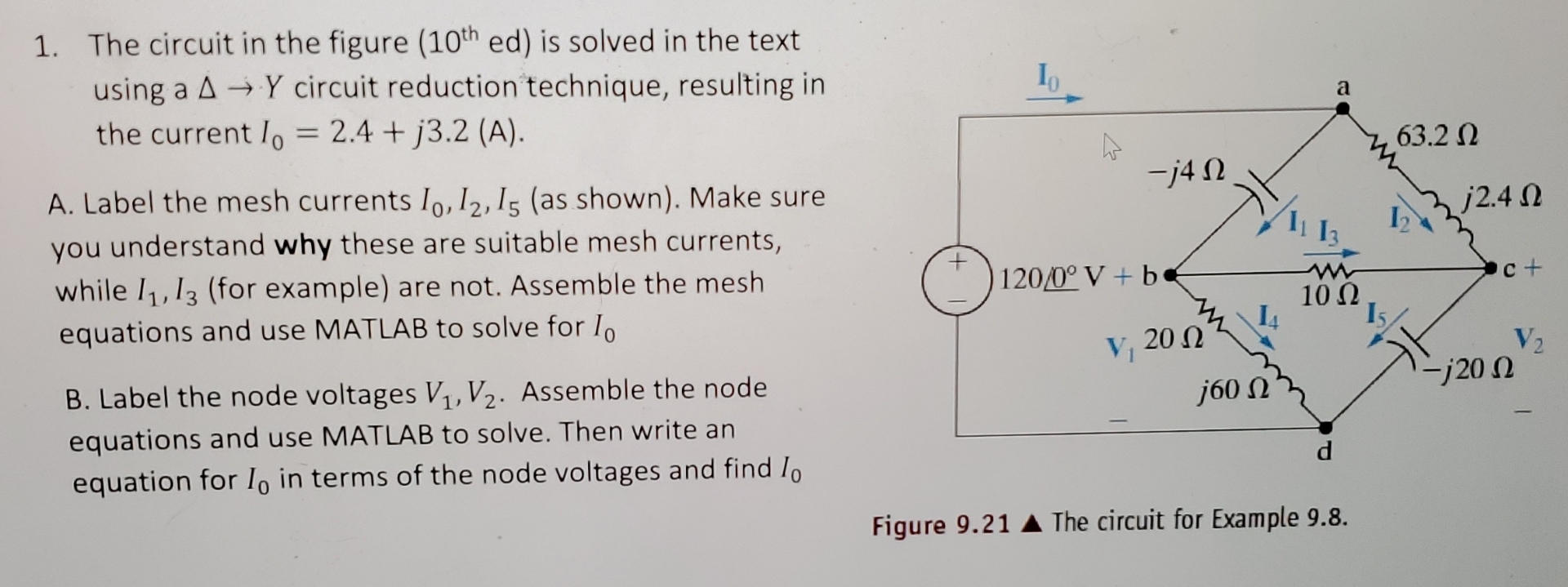 Solved The circuit in the figure ed) ﻿is solved in the text | Chegg.com