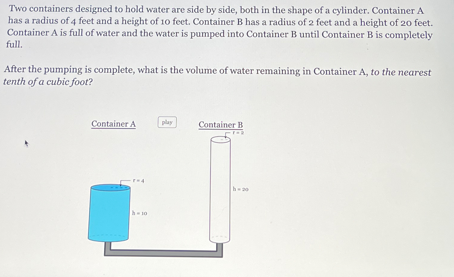Solved Two containers designed to hold water are side by | Chegg.com